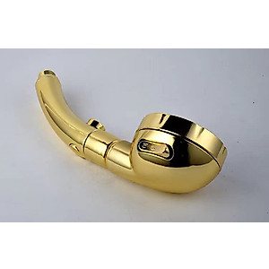 SEYNUR Drill-Free High Pressure Handheld Shower Head with ON/Off Pause Switch 3 Spray Modes Water Saving Showerhead, Detachable Shower Accessories (Gold)