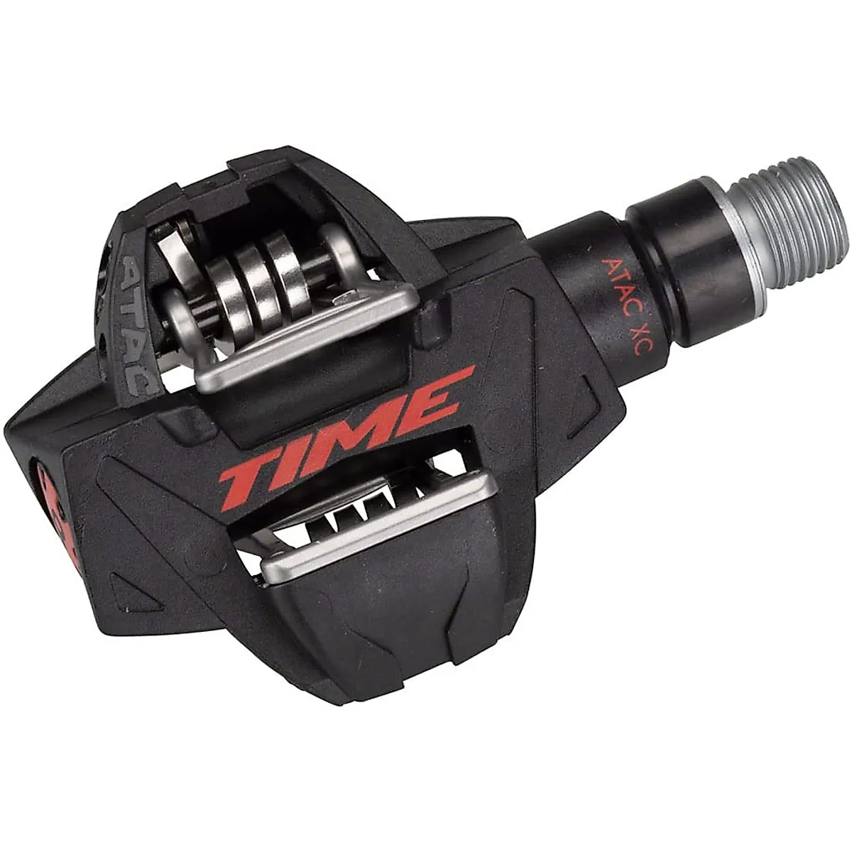 Time ATAC XC 8 Bike Pedals | Dual Sided Clipless | Composite | MTB Gravel XC | Black/Red | Pair