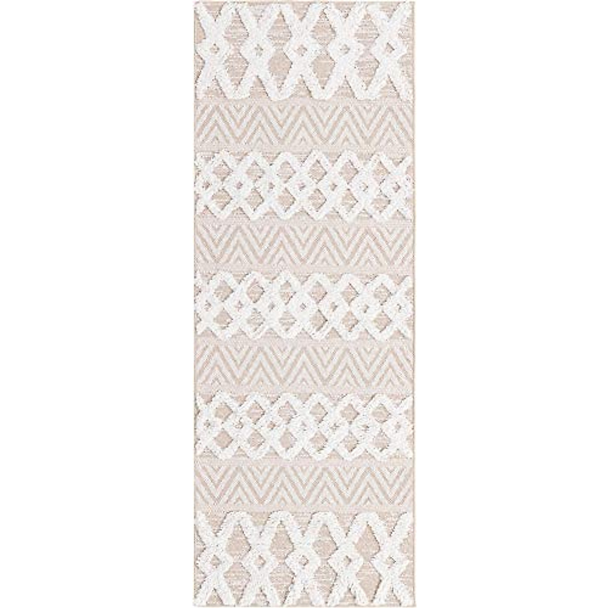 Unique Loom Sabrina Soto Casa Collection Modern Geometric Beige Runner Rug (2' 3 x 6' 0)