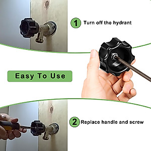 Bonbo Replacement for 630-7965 Wall Hydrant Handle Kit, for 300/400/500 Series Mansfield Wall Hydrant, Wheel Shaped Handle