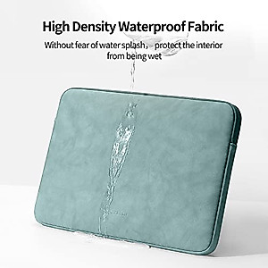 TAIKESEN Laptop Sleeve Compatible with MacBook Air/Pro, 13-13.3 inch Notebook, Compatible with MacBook Pro 14 2023 A2779 M2 A2442 M1 A2681 A2337 /Pro 13 A2338, PU Material Bag with Small Case, Green