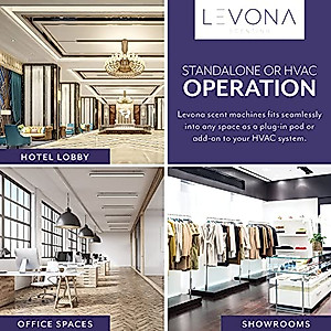 Levona Scent Lavanda: 6000 SQFT HVAC Diffuser Waterless Diffuser Scent Air Machine for Office, Hotel & Home Scent Diffuser - Fragrance HVAC Scent Diffuser + Remote Control App (Scent Sold Separately)