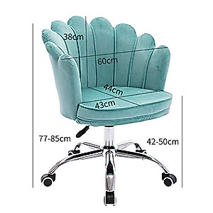 ECBETCR Chair Desk Office Chair Home Velvet Office Chair Home Office Furniture 360° Swivel Adjustable Height Ergonomic Mid Back Computer Desk Chair (Yellow)