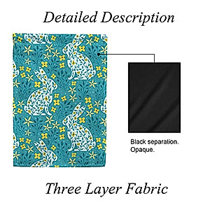 My Little Nest Seasonal Garden Flag Rabbit Silhouettes and Flowers Vertical Garden Flags Double Sided for Home Farmhouse Yard Holiday Flag Outdoor Decoration Banner 12"x18"