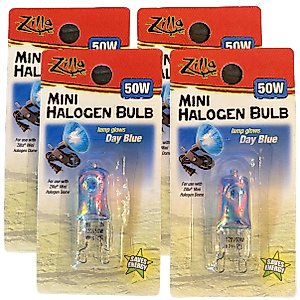 Zilla Mini Halogen Bulb - Day Blue 50W - Pack of 4