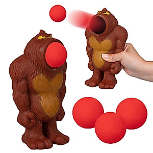 Hog Wild Bigfoot Ball Popper Toy - Includes 4 Soft Foam Balls - Squeeze to Pop Air Powered Balls Up to 20 Feet - Launcher Safe for Indoor/Outdoor Play - Party Favor Gift for Kids, Girls, Boys Ages 5+