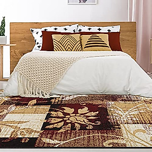 Blue Nile Mills | Contemporary Abstract Floral Vines Pattern | Indoor Area Rug | Jute Backing | Perfect for Hallways | Entryway | Living Room | Carpet Cover | Floor Décor | Super Soft | 8' x 10'