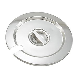 Winco Inset Cover, 4.0-Quart, Stainless Steel