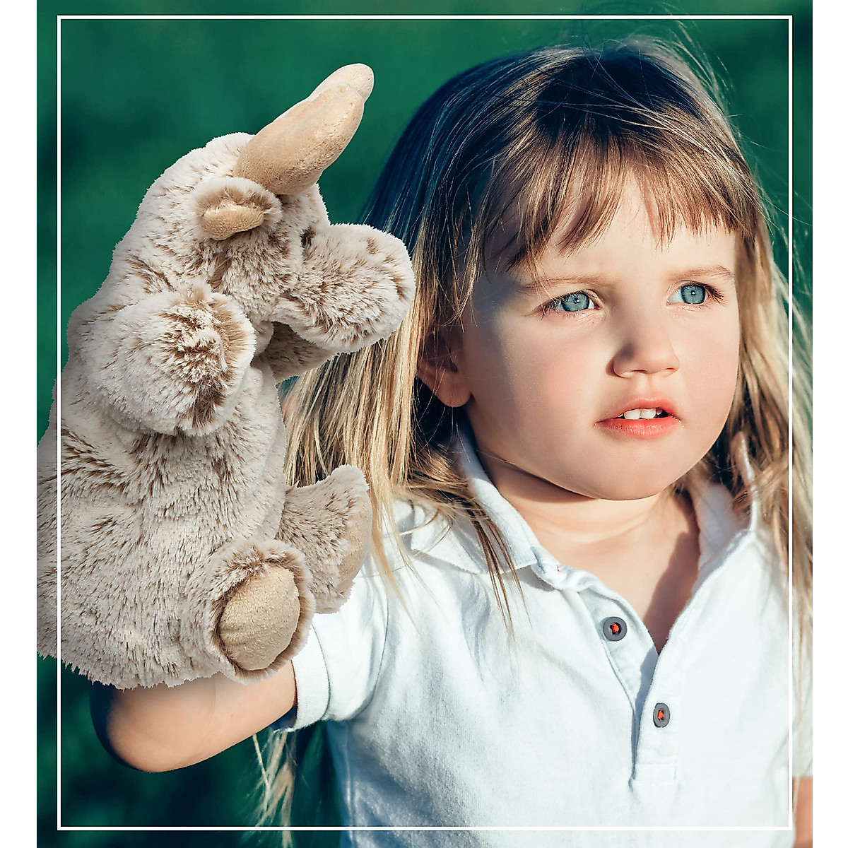 DolliBu Moose Plush Hand Puppet For Kids - Soft Plush Stuffed Animal Hand Puppet Toy for Puppet Show Games & Puppet Theaters for Kids, Adult's Cute Puppets Educational Toy to Teach Children & Toddlers