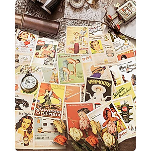 Nenbic 32 PCS 1 Set Vintage Retro Postcards Poster Old Retro Greeting Cards Postcard Souvenir Gifts for Worth Collecting