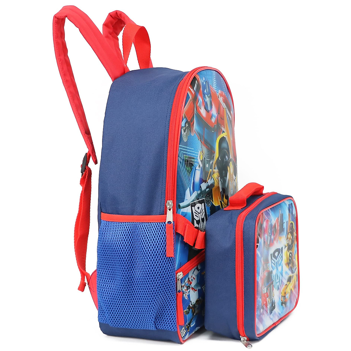 Transformers 16'' Full Size Backpack Lunchbox Set Bookbag School Set