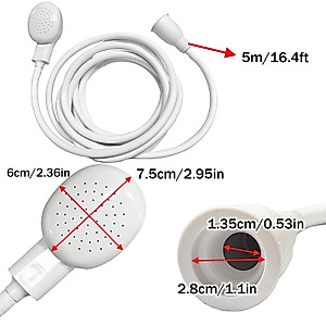16.4FT Sink Spray Hose,Portable Sink Hose Faucet Sprayer, Shampoo Sprayer Handheld Hose Faucet Shower Head Spray for Bathing Baby,Pets,Washing Hair,Rinsing Vegetables