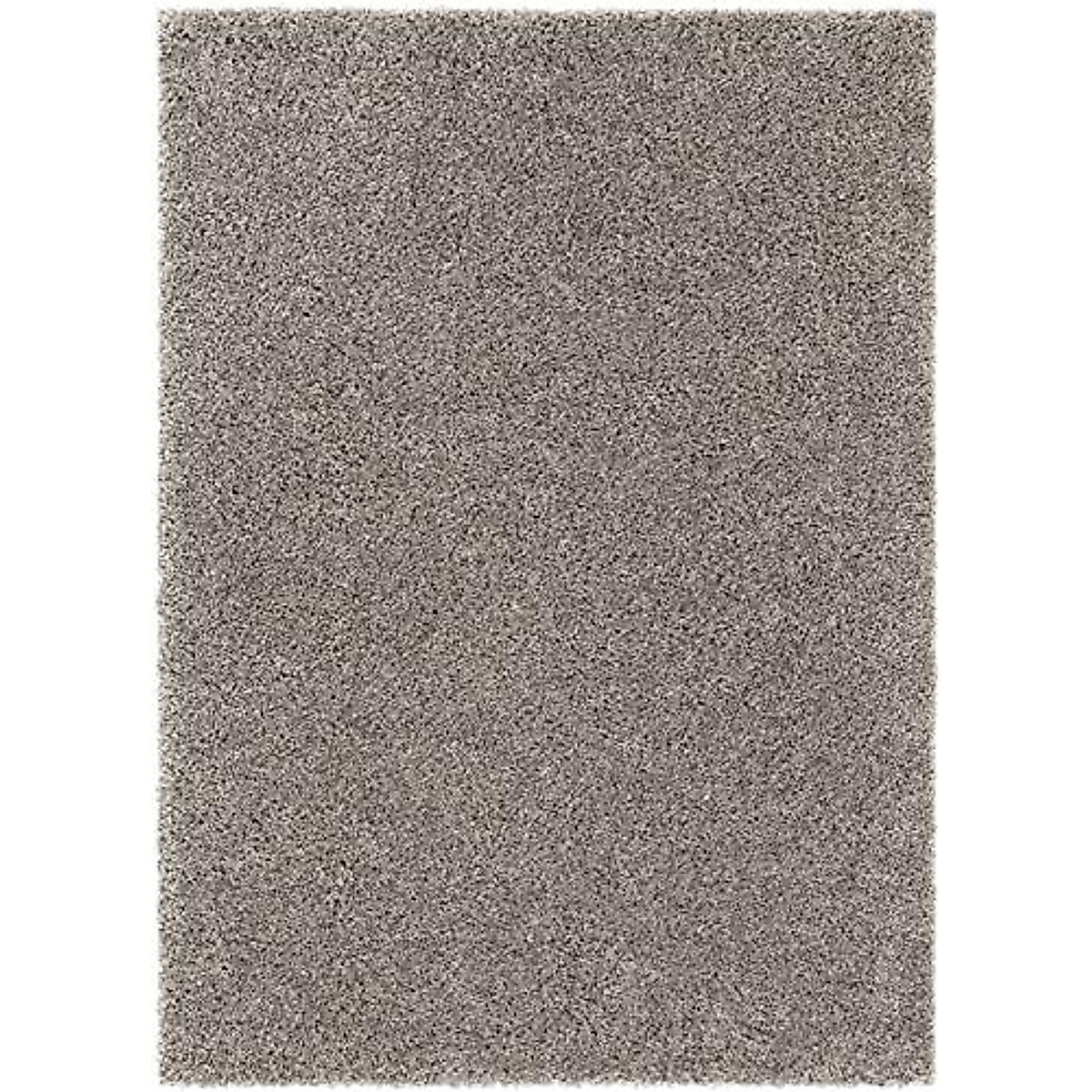 Well Woven Madison Shag Plain Grey Modern Solid Area Rug 5' x 7'2''