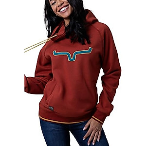 Kimes Ranch Two Scoops Fleece Women’s Hoodie (Large, Rusty Heather)