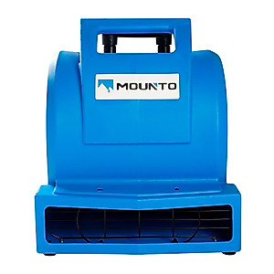 MOUNTO 3-Speed 1Hp 4000 Plus CFM Monster Air Mover Floor Carpet Dryers with Handle Wheelkit (Blue)