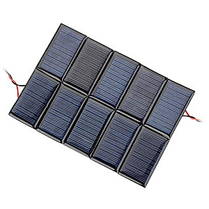 AOSHIKE 10Pcs 5V 30mA Mini Solar Panels for Solar Power Mini Solar Cells DIY Electric Toy Materials Photovoltaic Cells Solar DIY System Kits 2.08"x1.18"(5V 30mA 53mmx30mm)