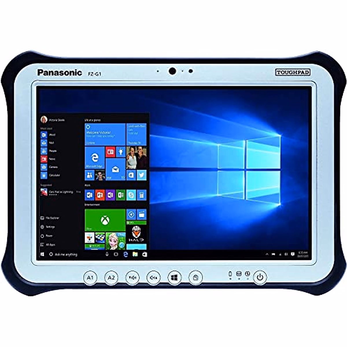 Panasonic Toughpad G1, FZ-G1 MK4, Intel Core i5-6300U @2.40GHz, 10.1" Multi Touch + Digitizer, 256GB SSD, 8GB, Webcam, Rear Camera, TPM 2.0, Long Life Battery, Win10 Pro (Renewed)