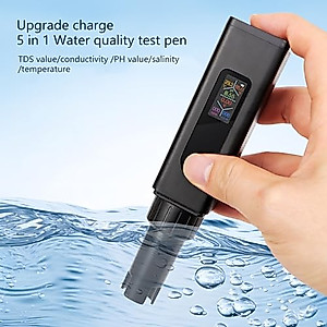 Comprehensive Water Monitors 5 In 1 Salinities Temperature Meter Simple Use Upgrades For Drinking Water Testing