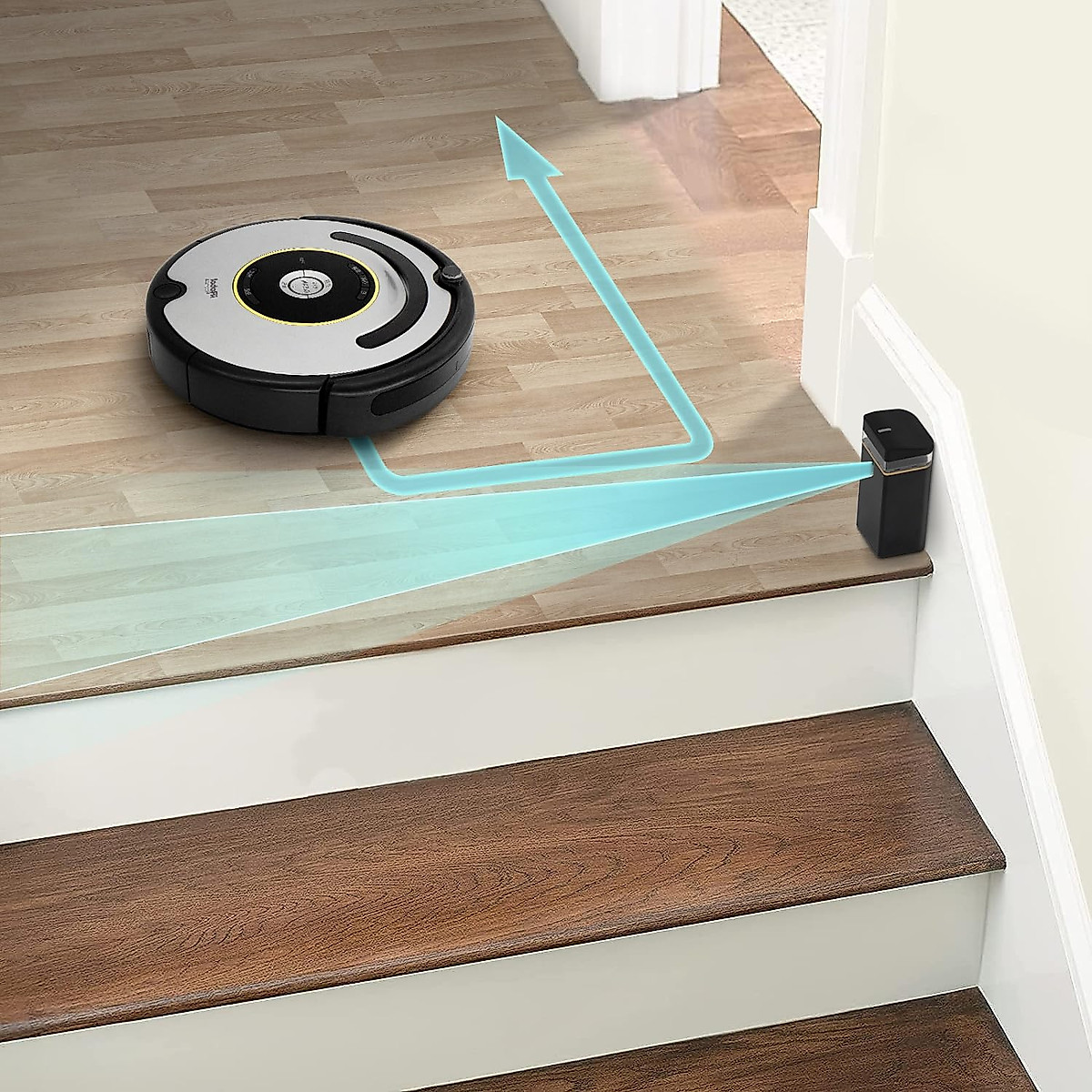 AIR U+ Dual Mode Replacement Virtual Wall Barrier Compatible with iRobot Roomba Boundary Markers 600/700/800/900/e/i/s Series, Replace Part Number: 4636429