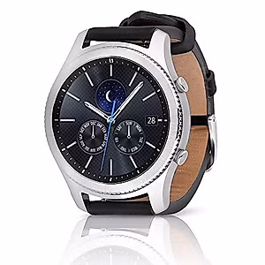 Samsung Gear S3 Classic SM-R770 Smartwatch - Black Leather w/ Large Band (Renewed)