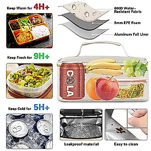 ZOMFELT Laptop Bag for Women, 15.6 inch Laptop Tote Bag with Lunch Bag & USB Charging Port, Large Waterproof Work Bag, Elegant Tote Bag for Women for Business, Work, Office, Travel, Nurse, Beige