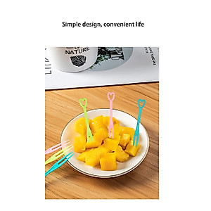 Disposable plastic fruit fork (500pcs) kids fruit fork mini dessert fork Cake fork Food fork Plate fork Birthday, party supplies