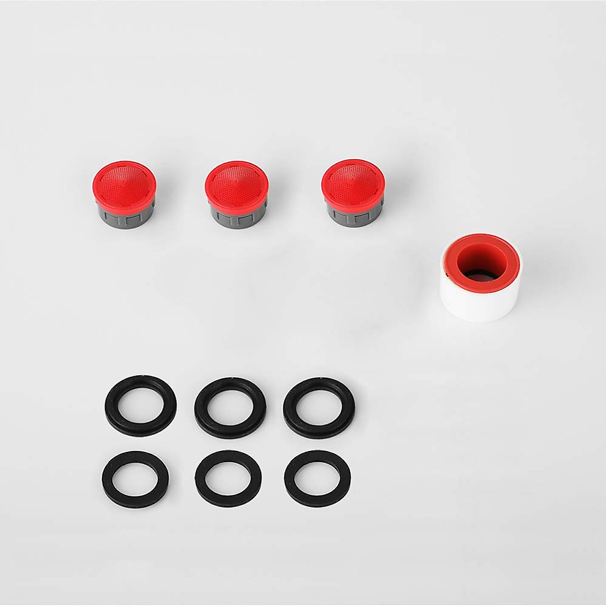 JQK Faucet Areator, 2.2 GPM Flow Retrictor Insert Faucet Aerators Replacement Parts Bathroom 3 Pack, FAN22-P3