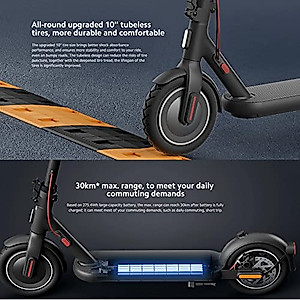 Xiaomi MI Electric Kick Scooter 4, 600W Motor, 18 Miles Long Range & 15.6mph, 10" Tubeless Tires, Dual Brakes, Commuting Electric Scooter for Adults & Teens
