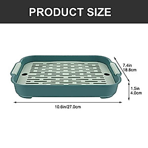 VILLCASE Rabbit Large Litter Box Guinea Pig Training Pan Cage Accessories Toilet Tray for Rats Hamster Ferret （ Green ）