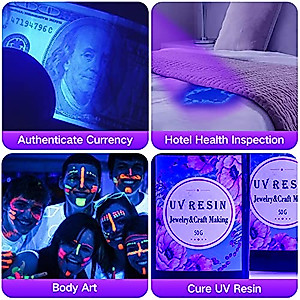 Vansky UV Flashlight Black Light, 51 LED Blacklight Pet Urine Detector for Dog/Cat Urine, Dry Stains, Bed Bug, Matching with Pet Odor Eliminator