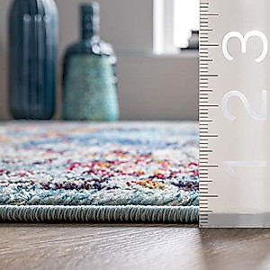 nuLOOM Veronica Vintage Distressed Runner Rug, 2' 6" x 10', Aqua