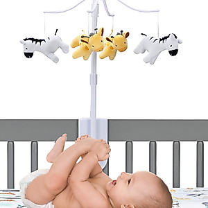 Bedtime Originals Mighty Jungle Musical Baby Crib Mobile, Multicolor