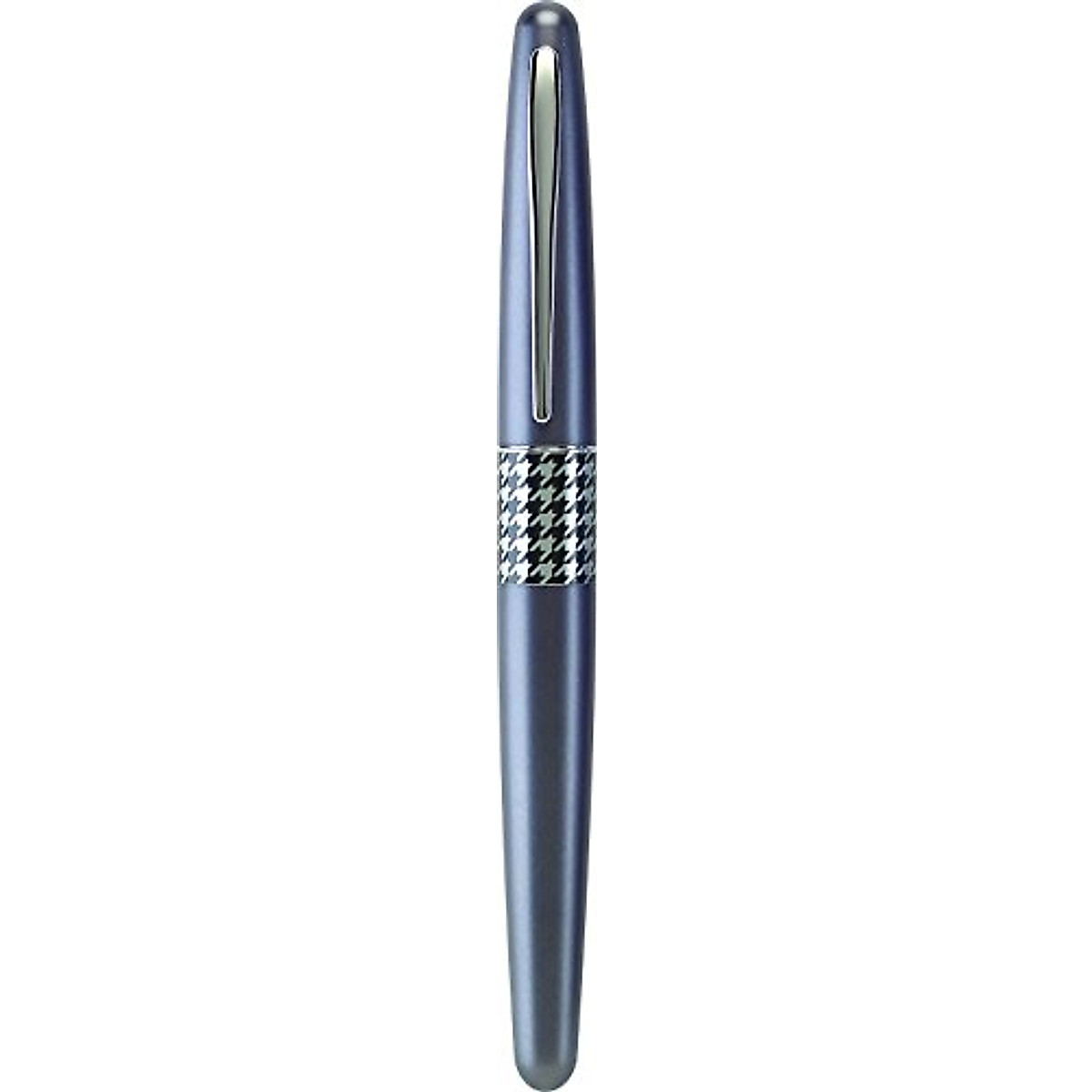 PILOT MR Retro Pop Collection Gel Roller Pen in Gift Box, Gray Barrel with Houndstooth Accent, Fine Point Stainless Steel Nib, Refillable Black Ink (91405)