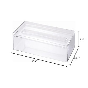 YAMAZAKI home 2334 Tissue Box Holder-Dispenser and Organizer, One Size, Clear