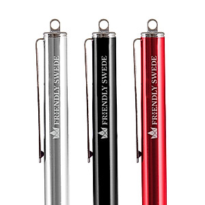 The Friendly Swede Mesh Tip Stylus Pen for Touchscreen — 3-Pack Micro-Knit Capacitive Stylus Pen for iPad & iPhone with 3 Replaceable Fiber Tips, Elastic Lanyards & Screen Cleaning Cloth