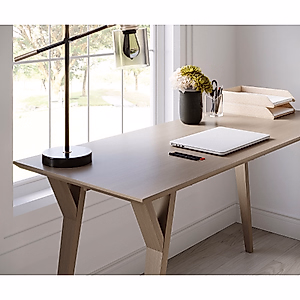 Realspace® Trezza 60"W Writing Desk, Light Oak