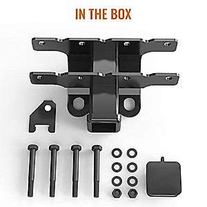 Sulythw 2 Inch Towing Hitch Receiver and Cover Kit for 2018-2021 Jeep Wrangler JL/JLU 2 Door & 4 Door Rear Tow Towing Trailer Hitch Receiver (No fit 2018 JK Models)