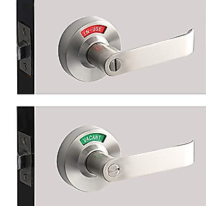 Bathroom Privacy Lever Lock with Large Indicator for Men Women Restroom Inuse or Vacant, ANSI Grade2 Commercial Grade, Perfect for Professional Office Buildings Apartment Airbnb Warehouse