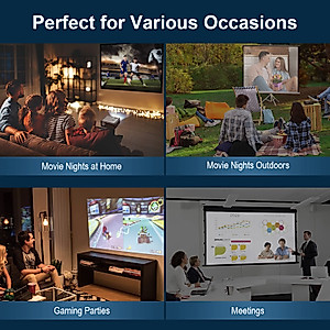 Native 1080P 350ANSI 13000L 5G WiFi and Bluetooth 5.0 Projector Raydem Video Outdoor Movie LED Projector Supports 4K, HD, Compatible with TV Stick,Phone to Enjoy Home Theater