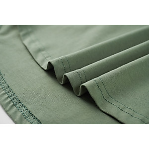 KLIEGOU Mens 100% Cotton Hipster Hip Hop Crewneck T-Shirt with Zip Pocket (TS216 Light Green, Large)