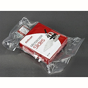 AmScope Deluxe Assorted Sample Specimens Set w/Microscope Slides & Slipcovers - 100 Prepared Sample Slides, 72 Blank Glass Slides + 100 Coverslips, 50 1mL Pipettes