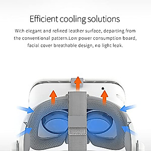 Virtual Reality Headset for Phones VR Headset VR Glasses with Controller for 3D Movies/Games Metaverse Goggles with Bluetooth Headset Compatible with All iPhone/Android Phones with 4.7"-6.3" (White)