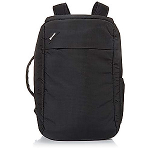 Pacsafe Vibe 28 Liter Anti Theft Commuter Backpack Opens Suitcase Style and Fits 16 inch Laptop Casual Daypack, Black, One Size