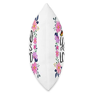 Him Her 100 Years Old Birthday Gifts Floral 100th Birthday Present Men Women 100 Years Loved Throw Pillow, 18x18, Multicolor