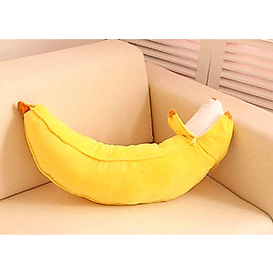 YF-ANEN 17'' Peeled Banana Plush Stuffed Toy Doll Soft Novelty Pillow Gift for Kids (17inch)