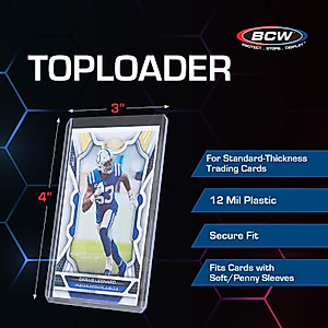 BCW 3x4 Topload Card Holder - Standard - 200ct | Rigid PVC Trading Card Protection for Baseball Cards, Football Cards, and Trading Cards Like Pokémon and MTG | Holds Cards Up to 20pts