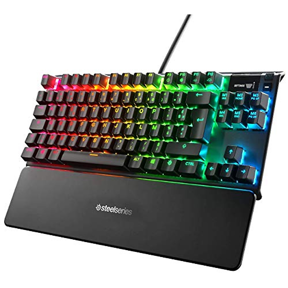 SteelSeries Apex Pro TKL - Mechanical Gaming Keyboard - Adjustable Actuation Switches - OLED Smart Display - Compact Form - French AZERTY Layout