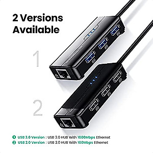 N/A USB Ethernet USB 3.0 2.0 to RJ45 USB HUB for Computer Set-Top Box Ethernet Adapter Network Card USB