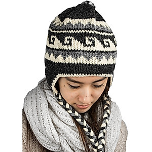 Tribe Azure Fair Trade Womens Beanie Hats, Warm Hats for Women Knit Hat for Women Women's Skullies & Beanie for Women (Grey)