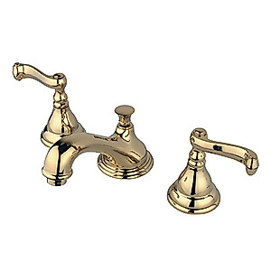 Elements of Design Nuvo Elements of Design ES5562FL Atlanta 2-Handle 8" to 16" Widespread Lavatory Faucet with Brass Pop-Up, 4-3/4", Polished Brass
